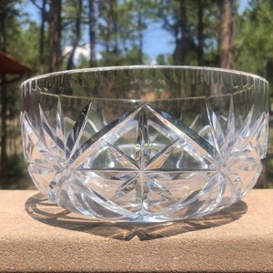 Antique Cut Crystal Glass Bowl Star Patterns - Etsy