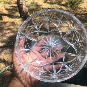 Antique Cut Crystal Glass Bowl Star Patterns - Etsy