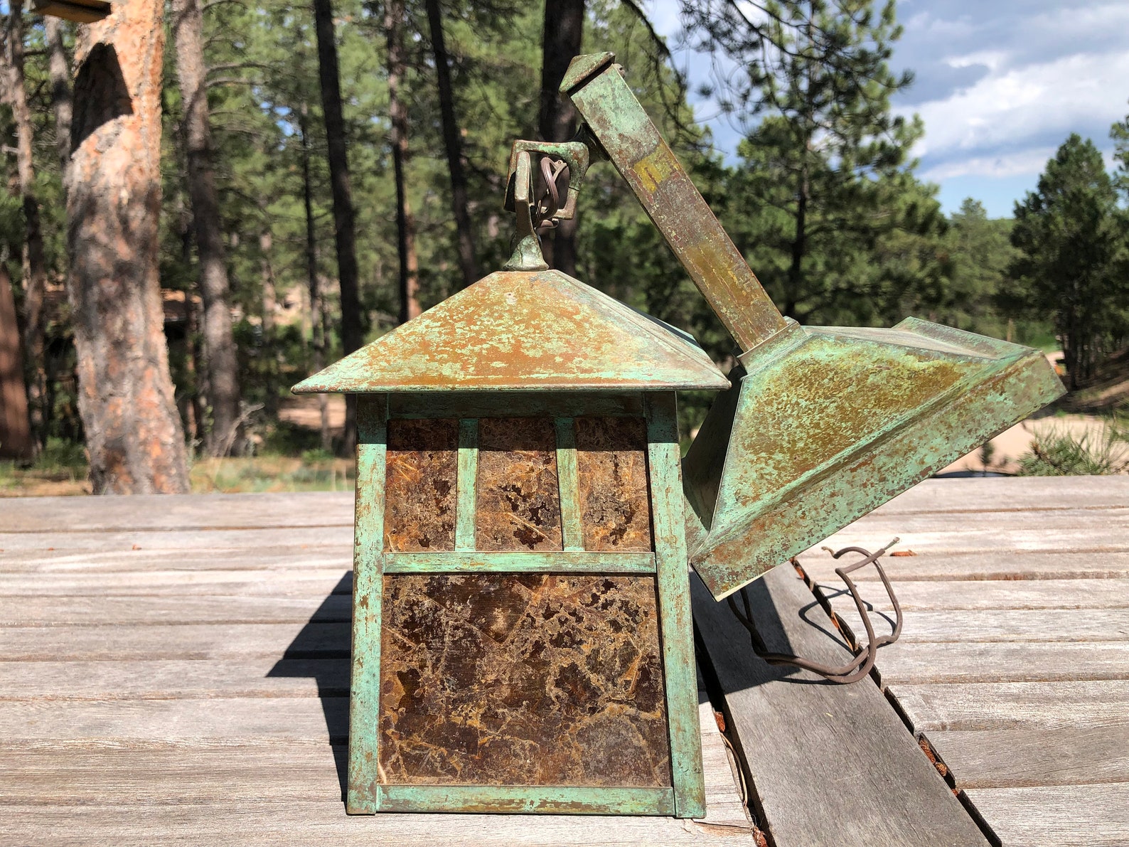 Vintage Mission Wall Mount With Mica Glass Vintage Craftsman - Etsy