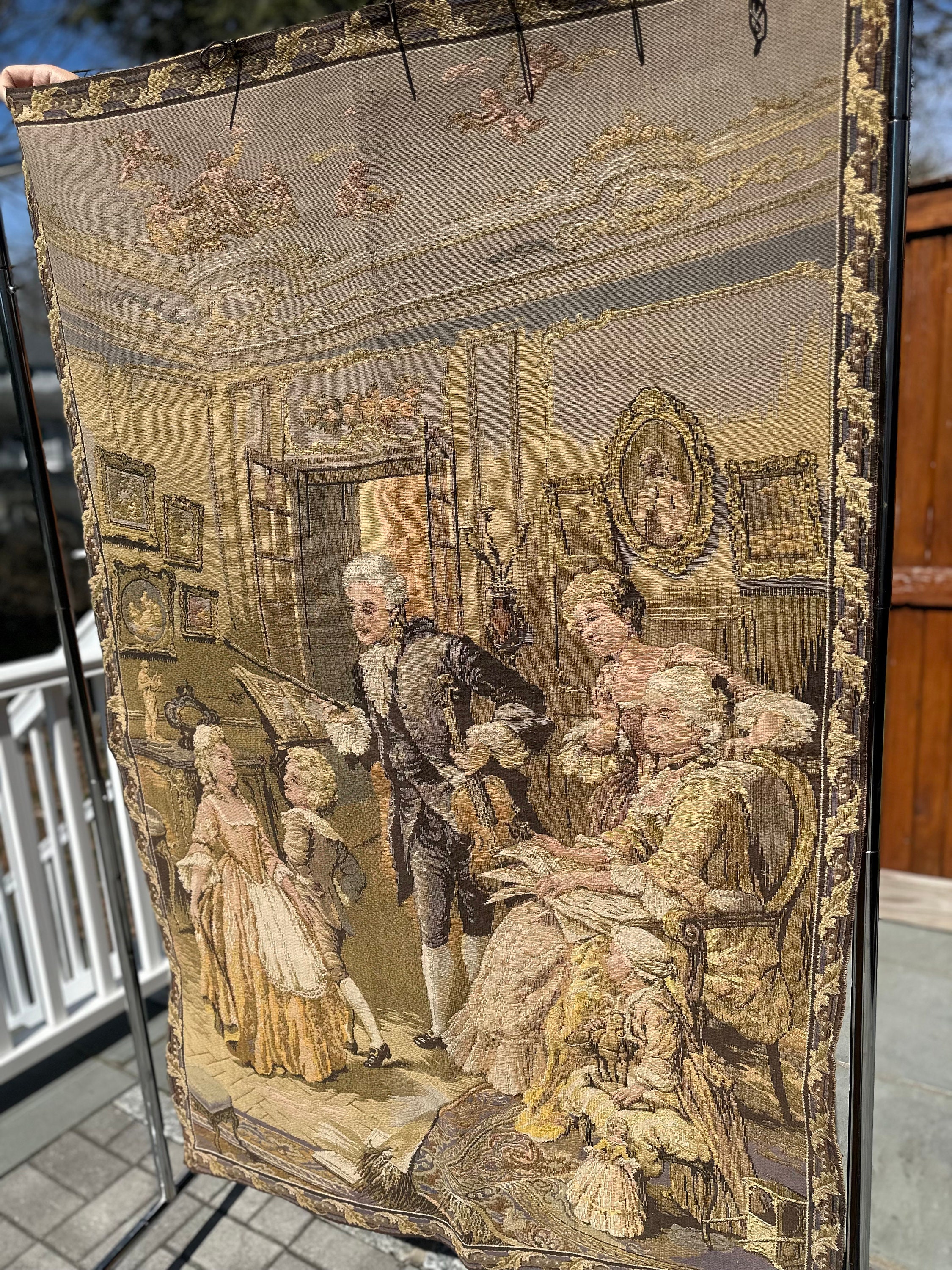 Antique Victorian Influenced Wall Hanging Tapestry ,55