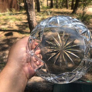 Antique Cut Crystal Glass Bowl Star Patterns - Etsy