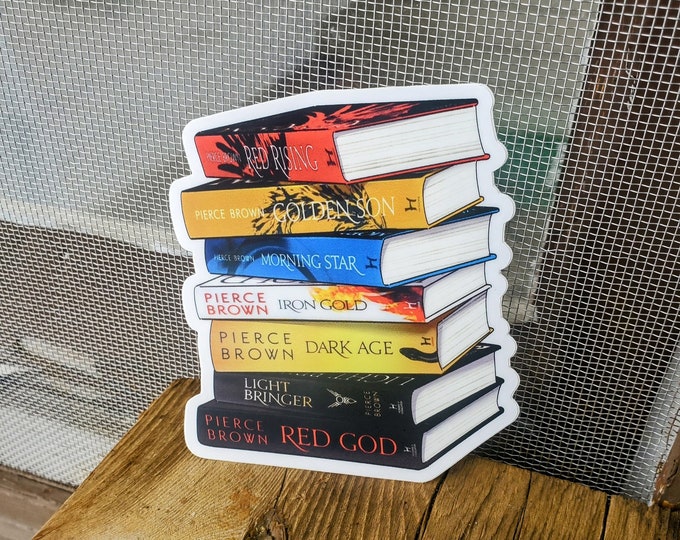 Red Rising Book Series by Pierce Brown Book Stack Sticker - Etsy