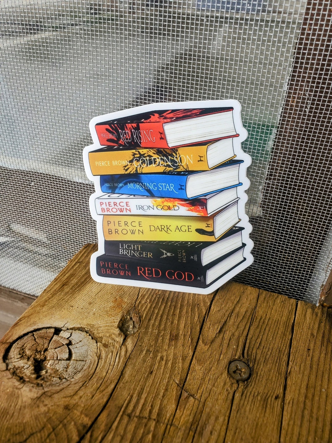 Red Rising Book Series by Pierce Brown Book Stack Sticker - Etsy