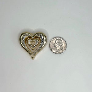 Double Heart Clip-on Brooch - Etsy