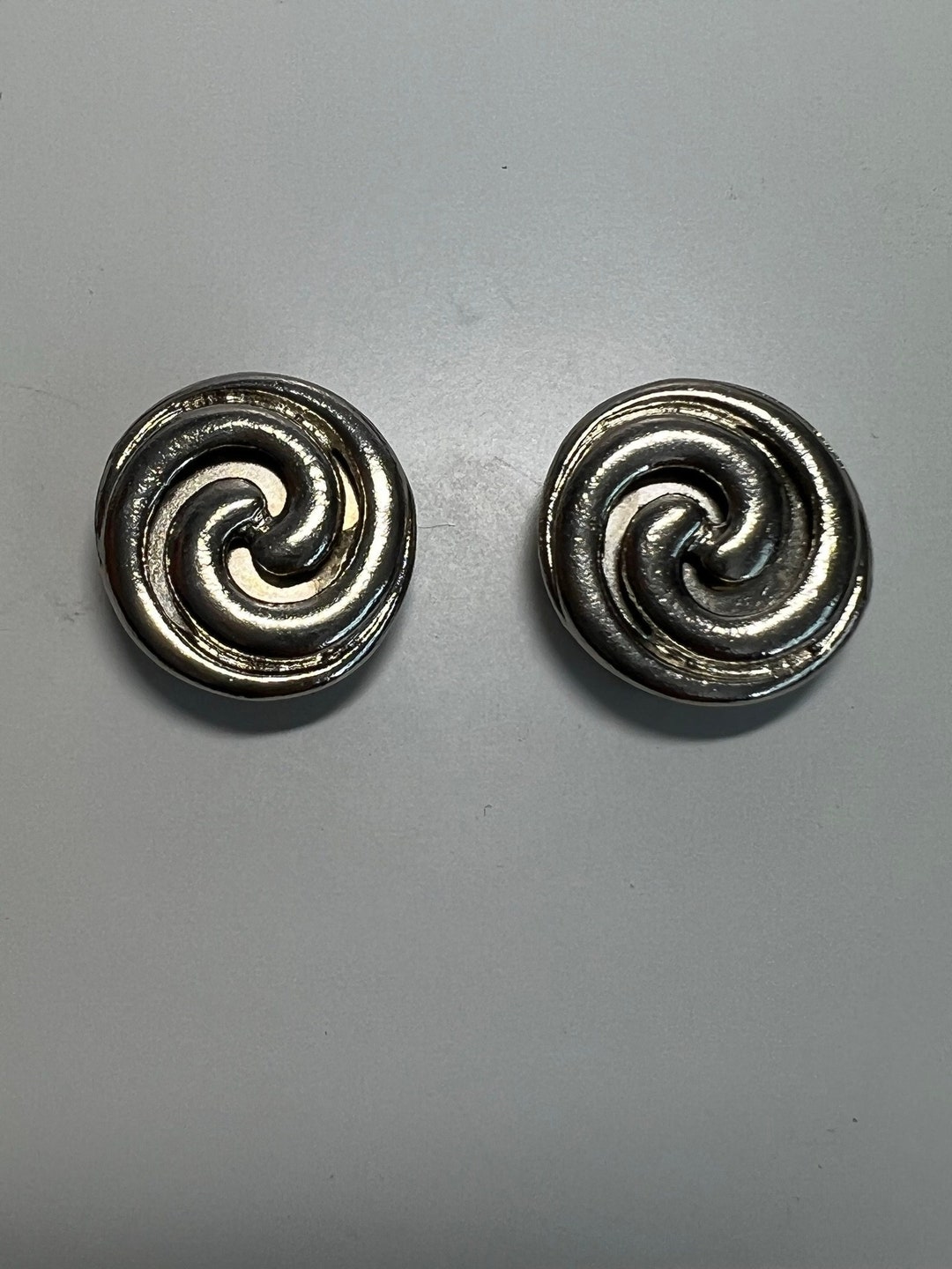 Swirled Silver-tone Button Cover up (pair) - Etsy