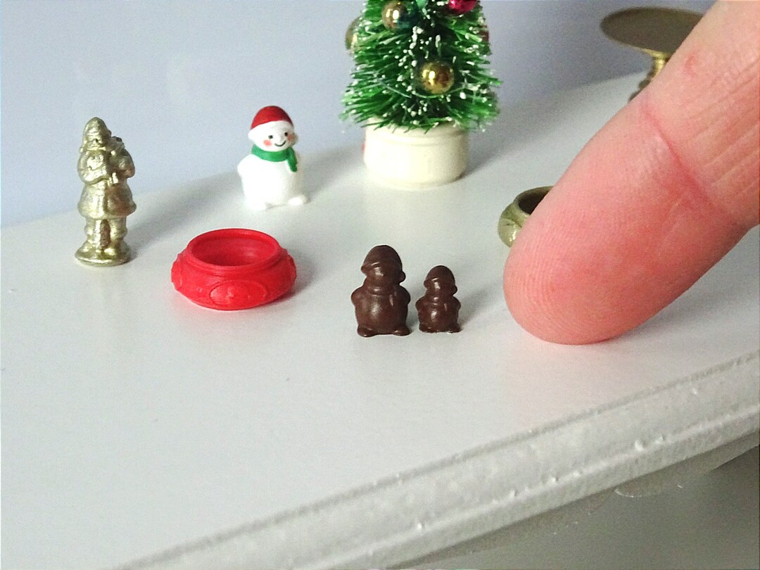 Miniature Chocolate Snowman in 1:12 Scale, Miniature Snowman, Mini ...