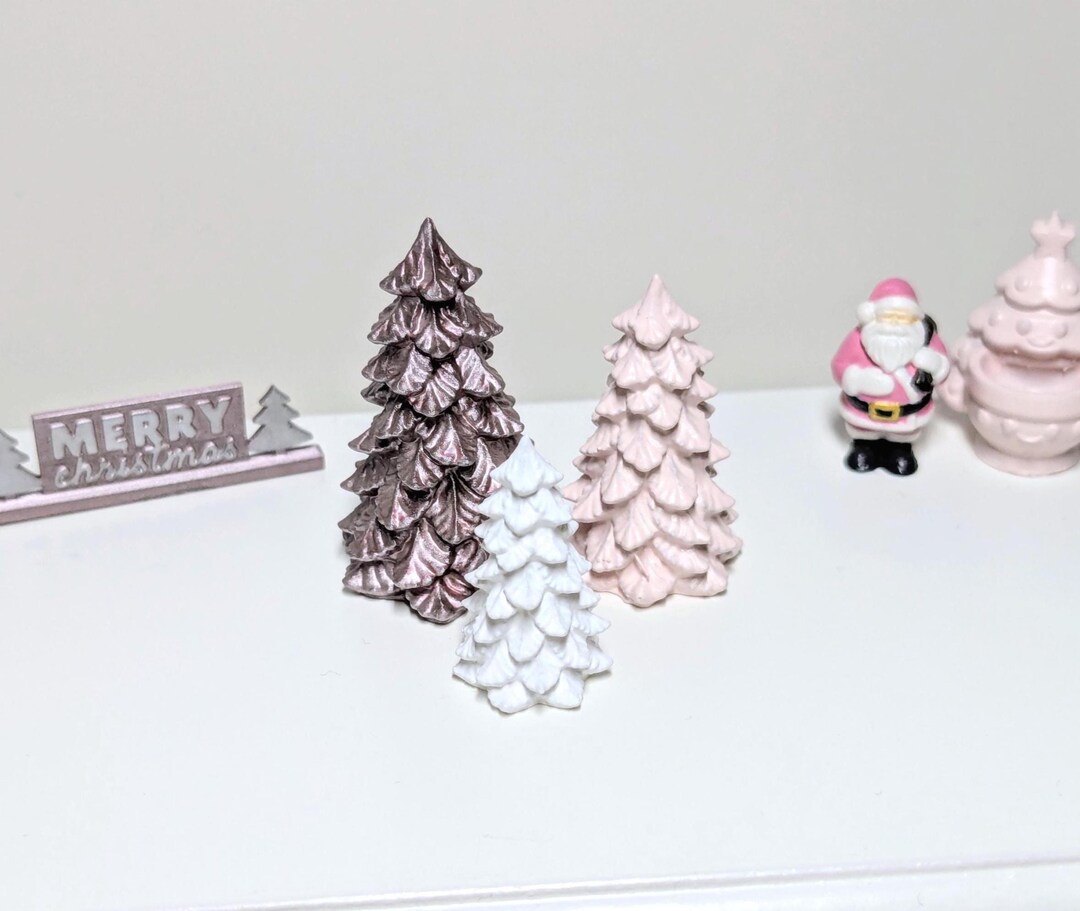 1:12 Dollhouse Miniature 3 Christmas Trees, Miniature Christmas Tree ...