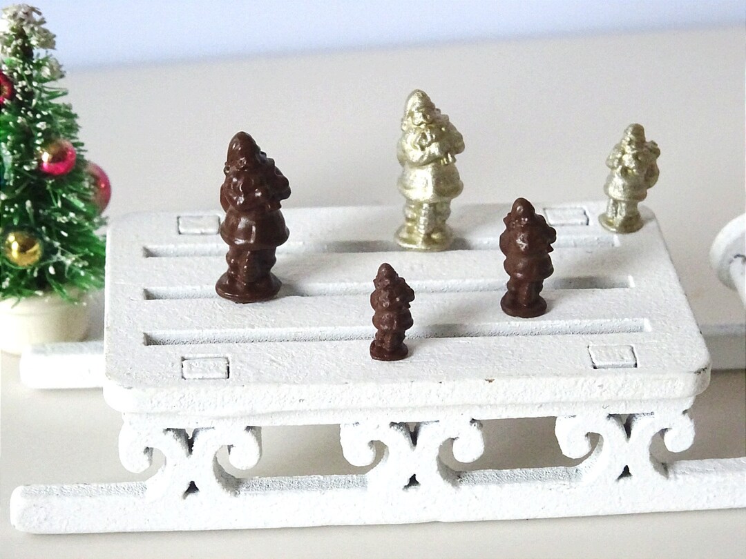 Miniature Chocolate Santa in 1:12 Scale, Miniature Santa, Mini Santa ...