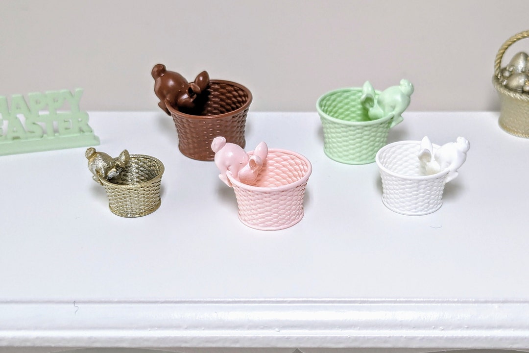 Miniature Easter Bunny Basket, Miniature Bunny Basket, Miniature Easter ...