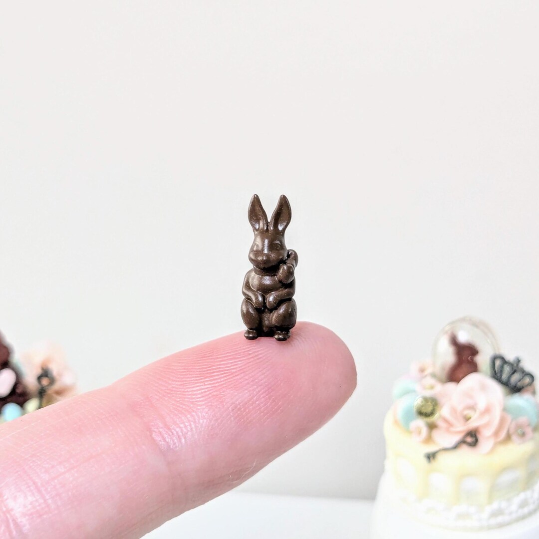 Miniature Chocolate Bunny in 1:12 Scale, Miniature Food, Mini Chocolate ...