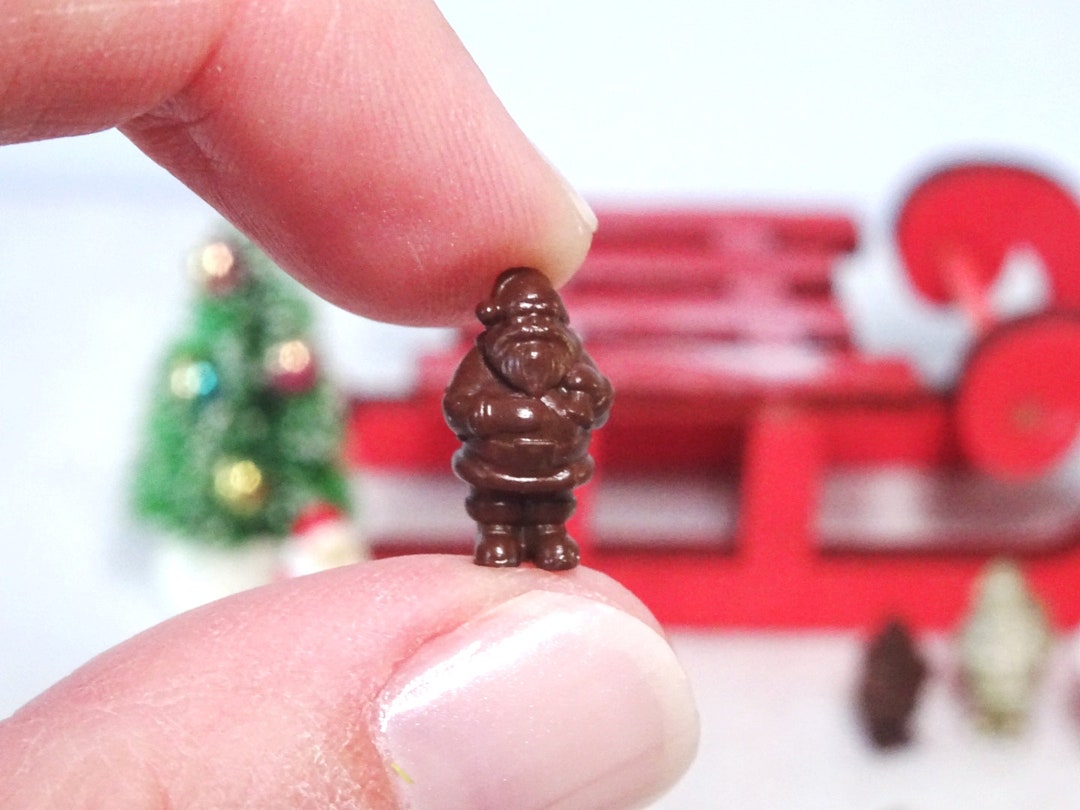 Miniature Chocolate Santa, 1:12 Scale, Dollhouse Miniature Chocolate ...