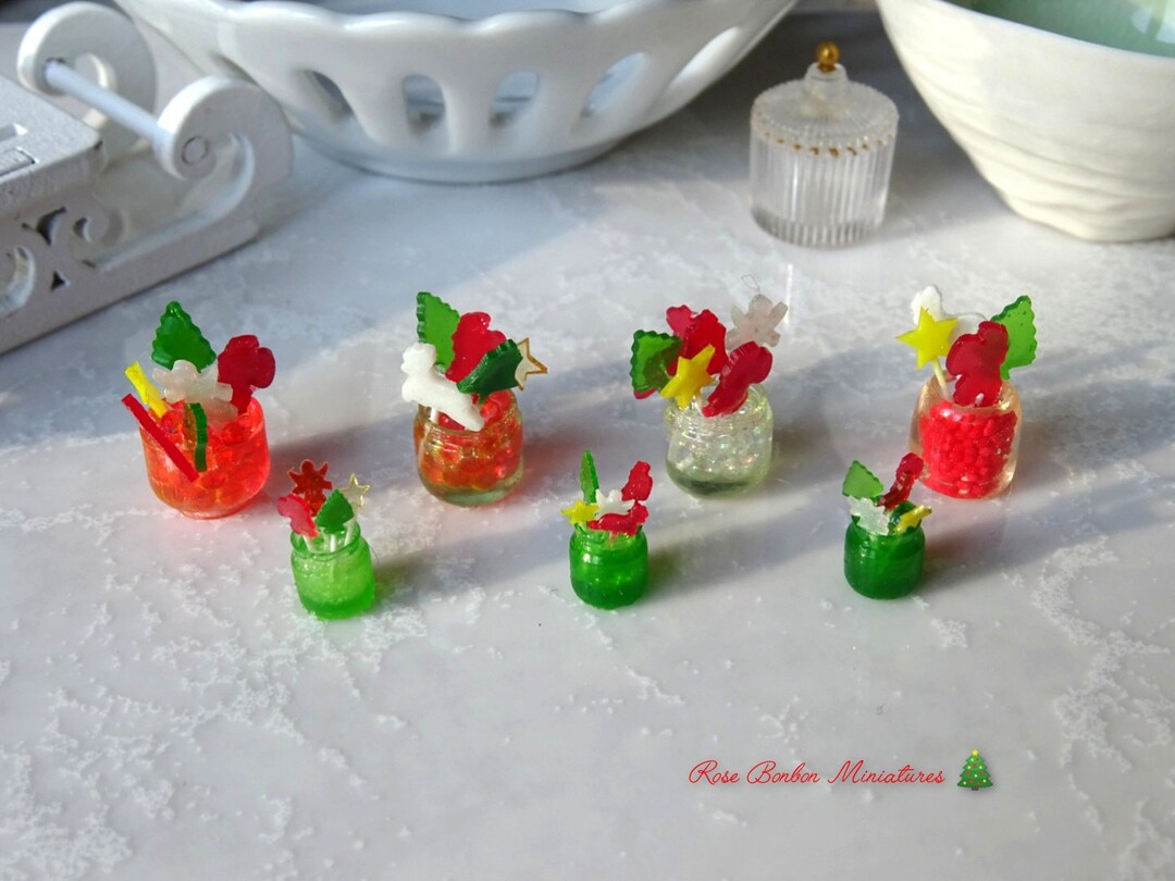 Miniature Christmas Lollipop Jars, Tiny Lollipops Jar, Handmade ...