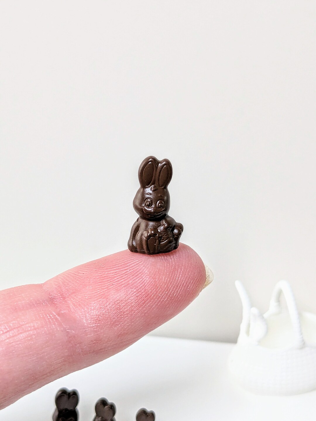 Miniature Chocolate Bunny, Miniature Chocolate Bunny, 1:12 Scale, Mini ...
