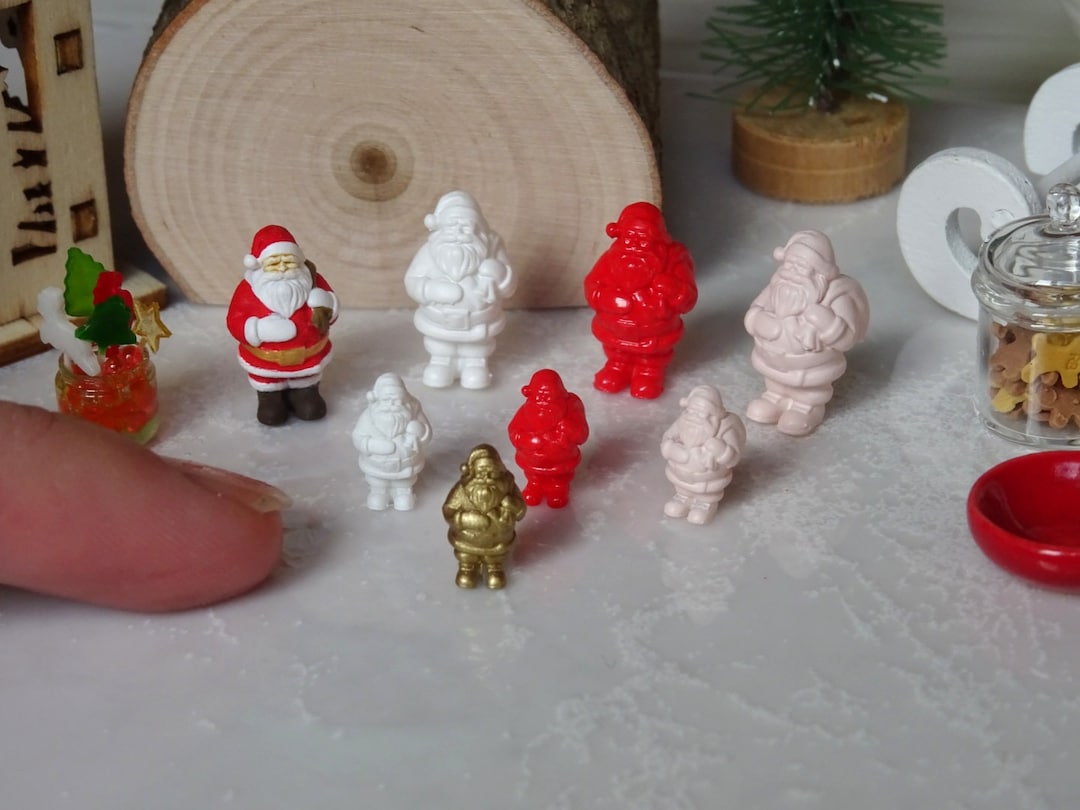 Miniature Tiny Santa Claus, 1:12 Scale, Miniature Santa Claus, Mini ...