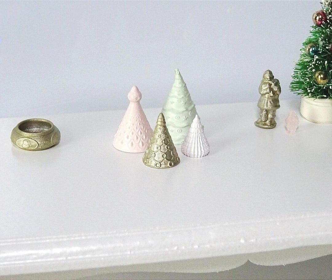 1:12 Dollhouse Miniature Christmas Trees, Miniature Christmas Tree ...