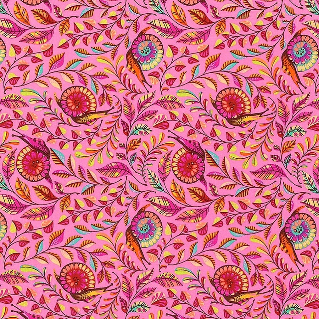 OOP Slow & Steady Pit Crew Orange Crush by Tula Pink, Cotton Fabric - Etsy