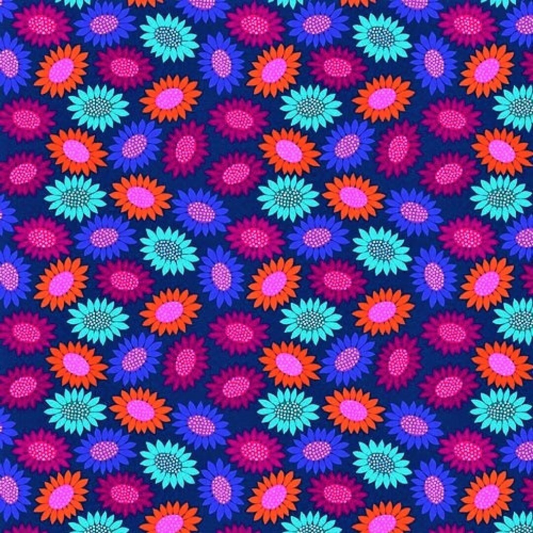 Bright Eyes Picky in Blue Cotton Fabric by Anna Maria Horner - Etsy