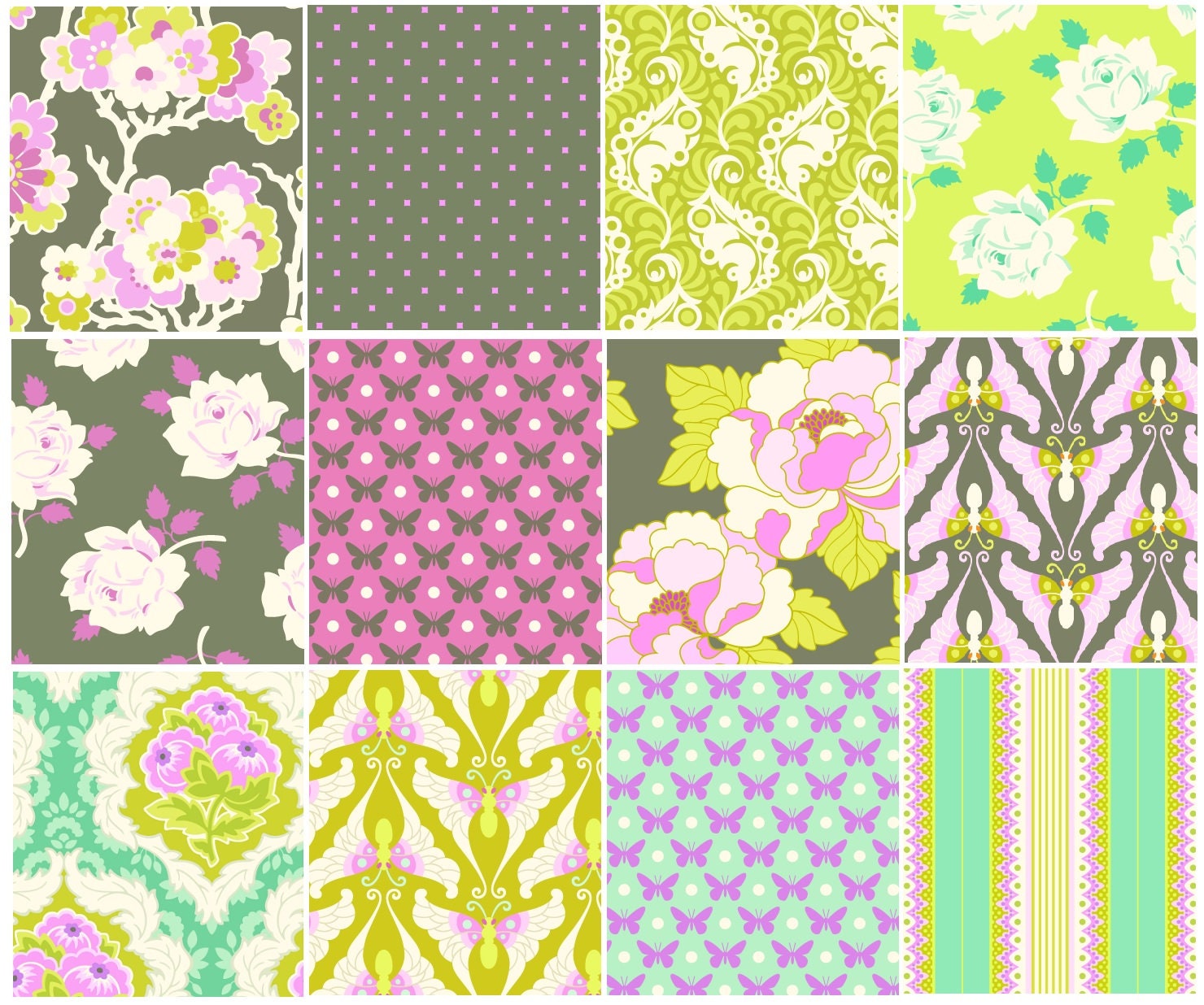 RARE OOP Lottie Da 12 Fat Quarters CHARCOAL by Heather - Etsy
