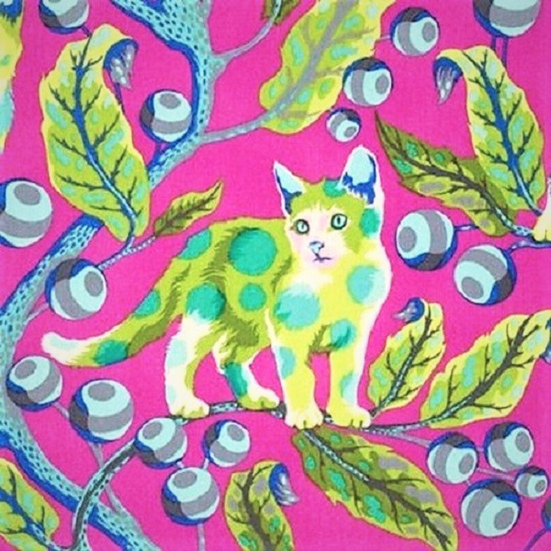 OOP Tabby Road Disco Kitty Berry Bird by Tula Pink ORIGINAL Collection ...