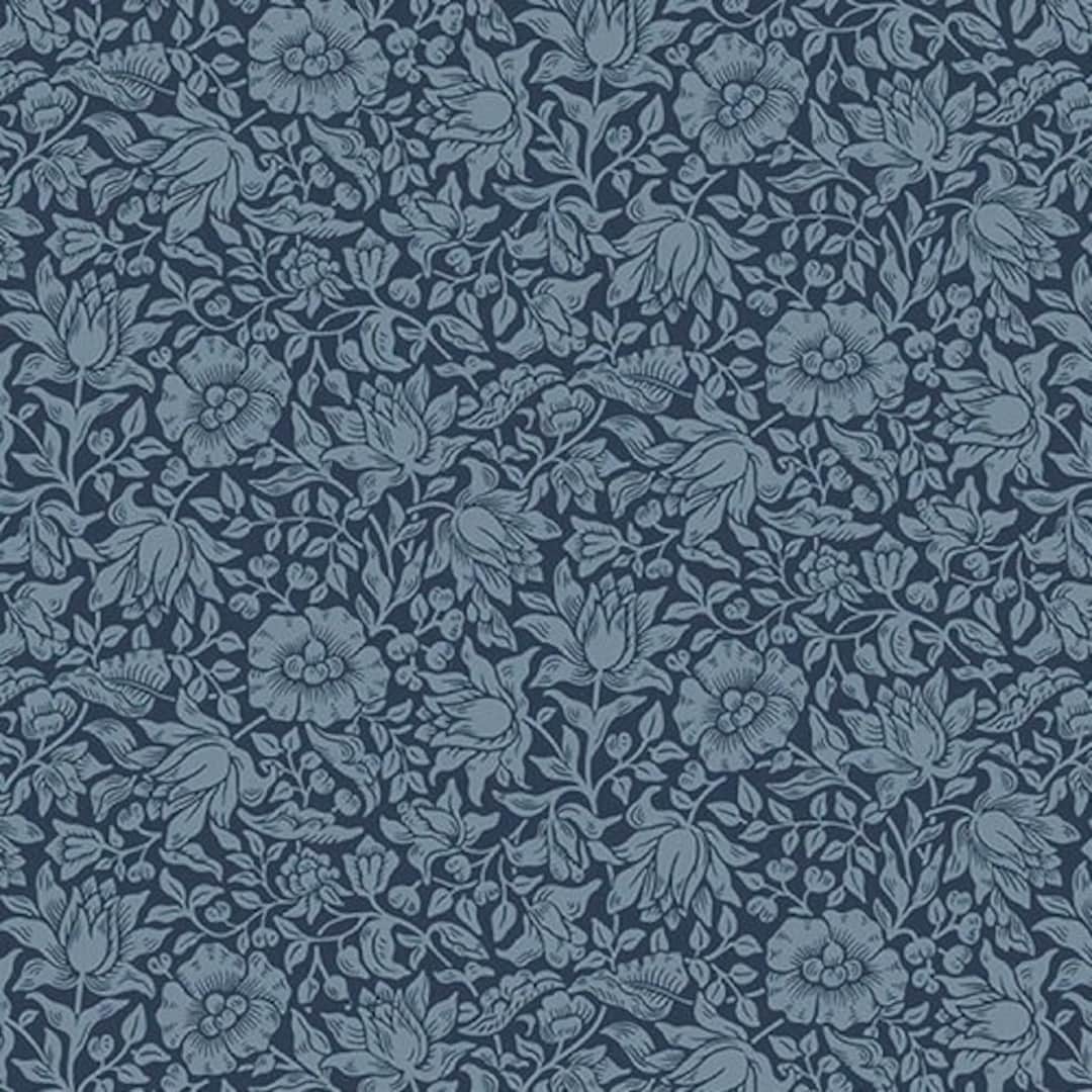 William Morris Buttermere Mallow Navy by the Original Morris & Co ...