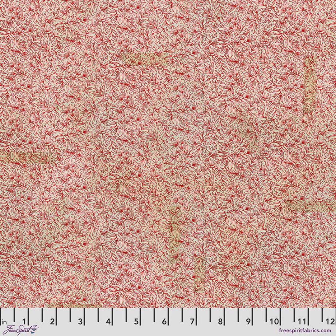 Tim Holtz Holiday Past Berry Branch Red - PWTH202.RED by 1/2 Yard ...