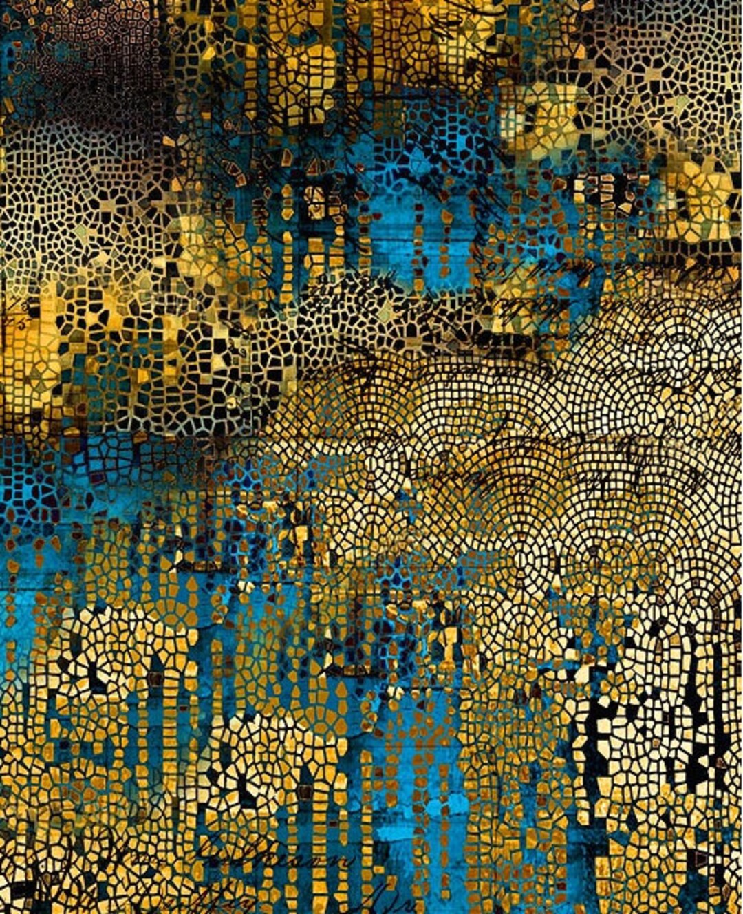 OOP Abandoned Gilded Mosaic PWTH1420 Tim Holtz , Cotton Fabric - Etsy