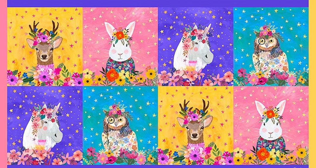 Magic Friends - Starlight Frames - Multi - 24" X 44" PANEL by Mia ...