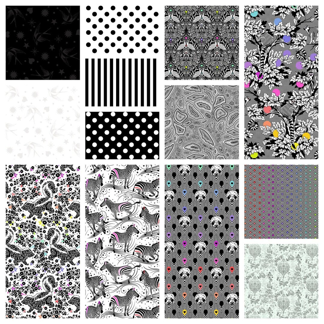 13 Fat Quarter Bundle LINEWORK by Tula Pink Full Collection, Cotton ...