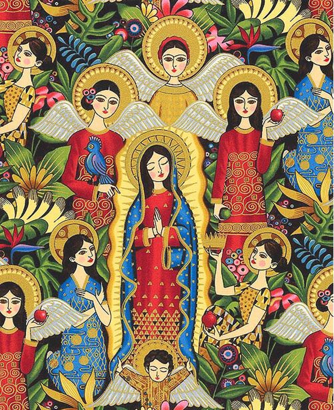Alexander Henry LAS ANGELITAS - Elegant Gilded Virgin Mary and Angels ...