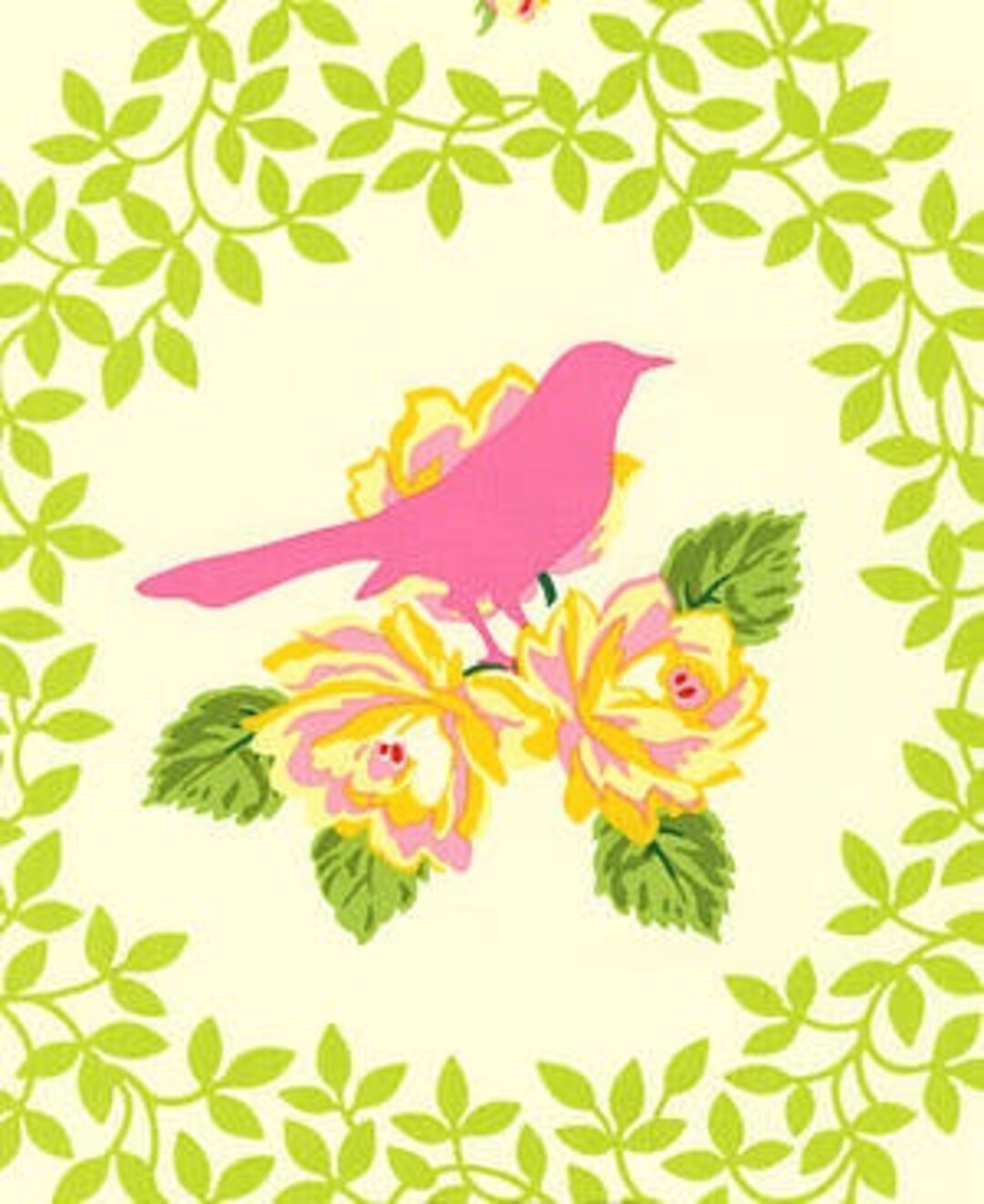 1/2 Yard OOP up Parasol Mockingbird Pink by Heather Bailey Cotton ...