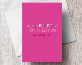 Rude get well card | Etsy