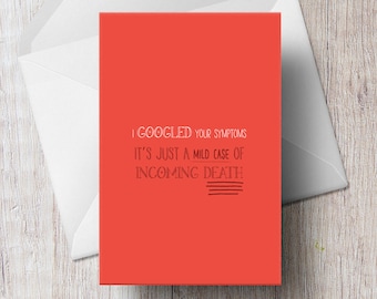 Rude get well card | Etsy