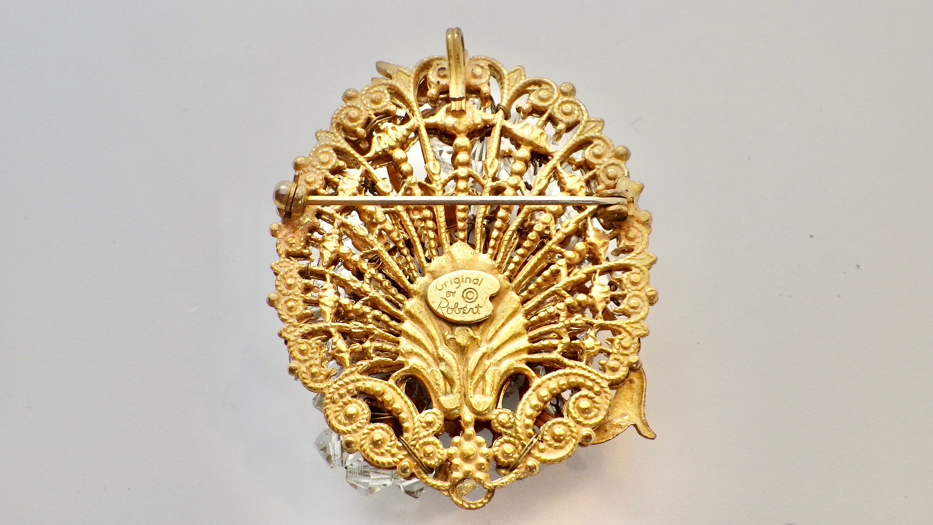 Original by Robert Pin Brooch; Vintage Robert Crystal and Rhinestone ...