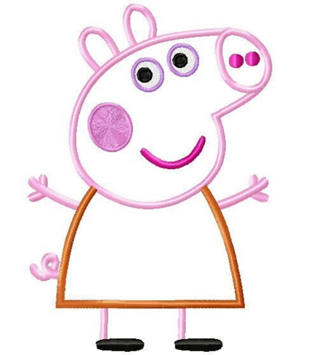 Peppa Pig Applique Embroidery File - Etsy