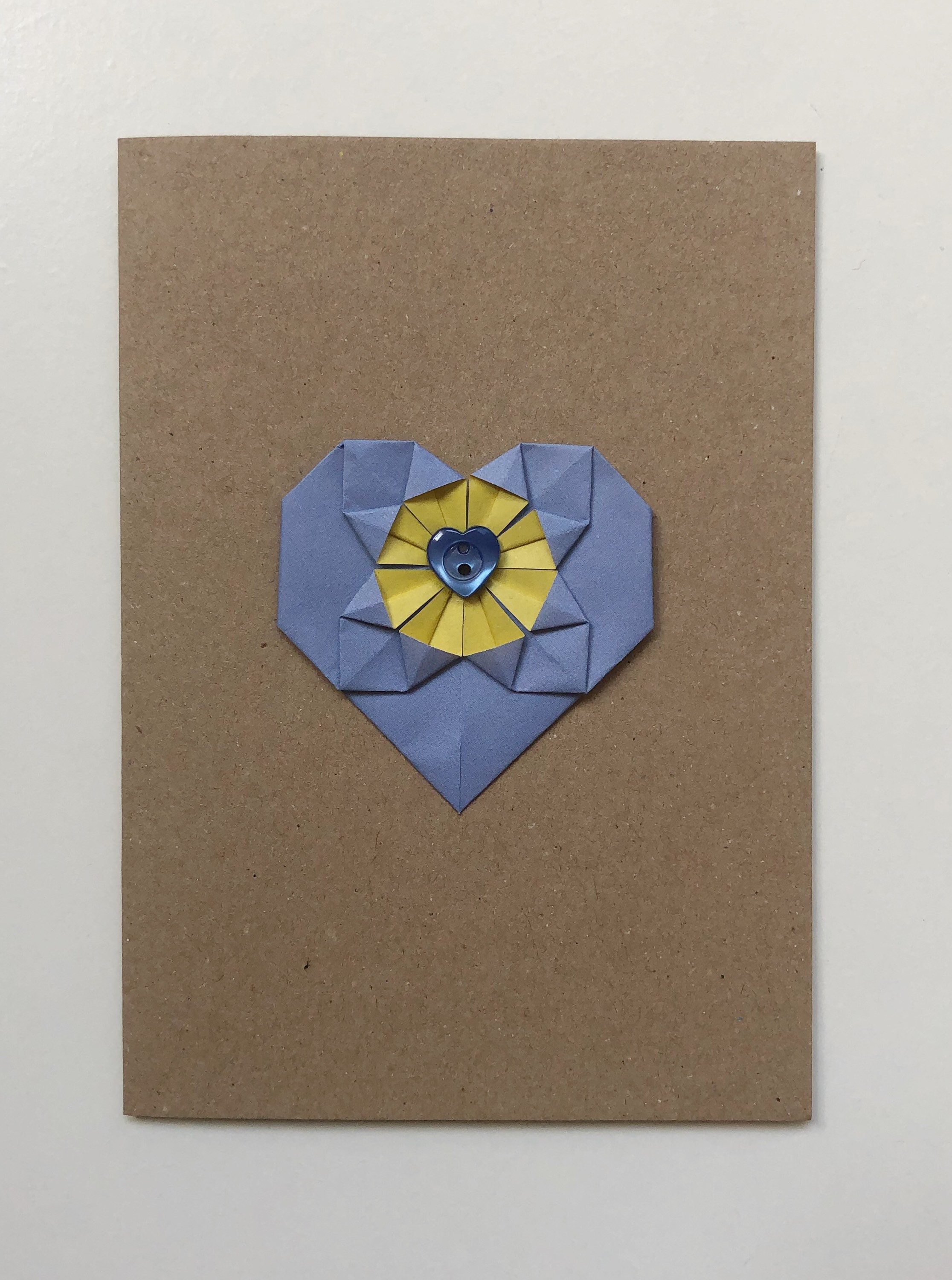 Origami Heart Card - Etsy