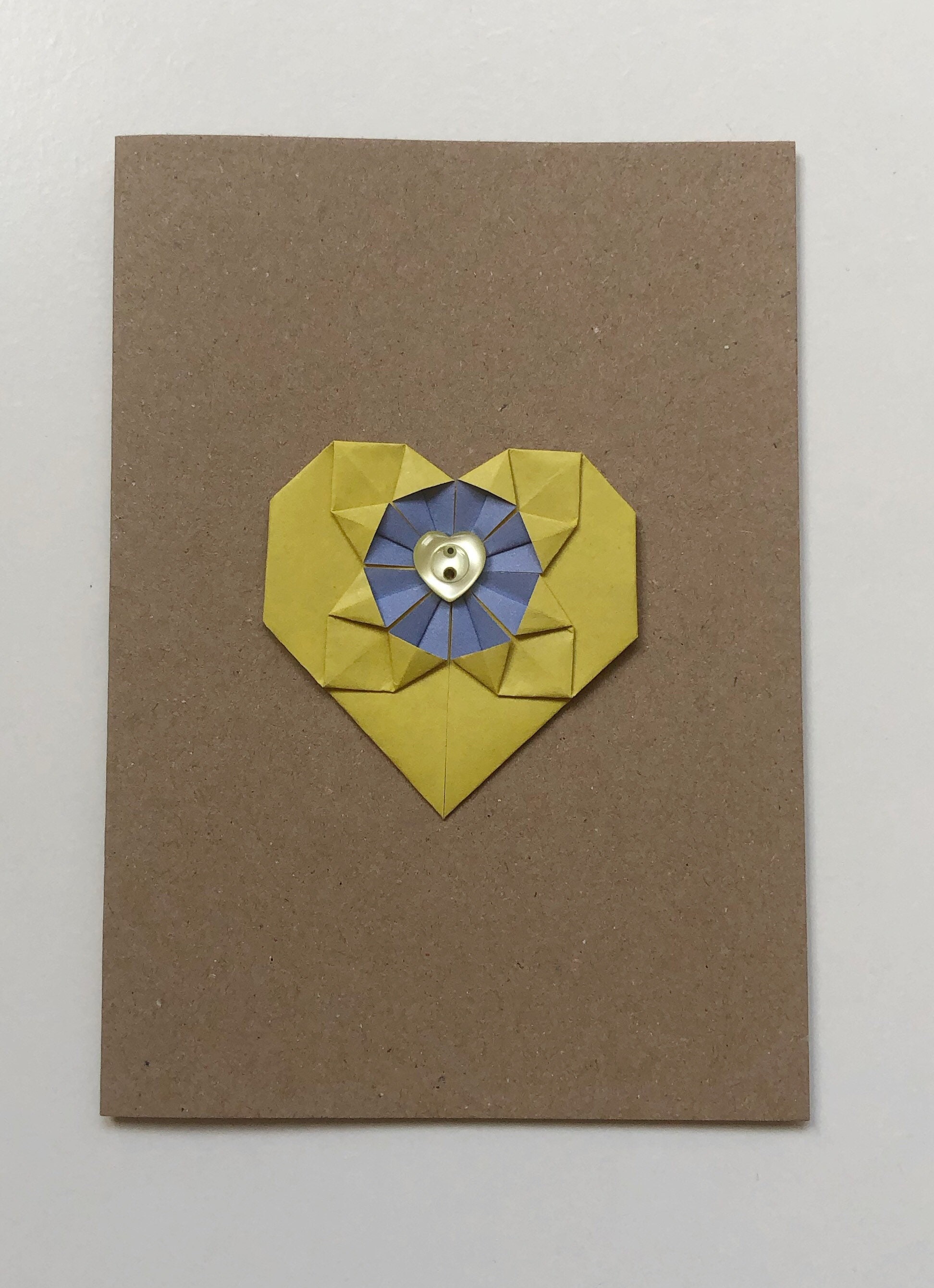 Origami Heart Card - Etsy