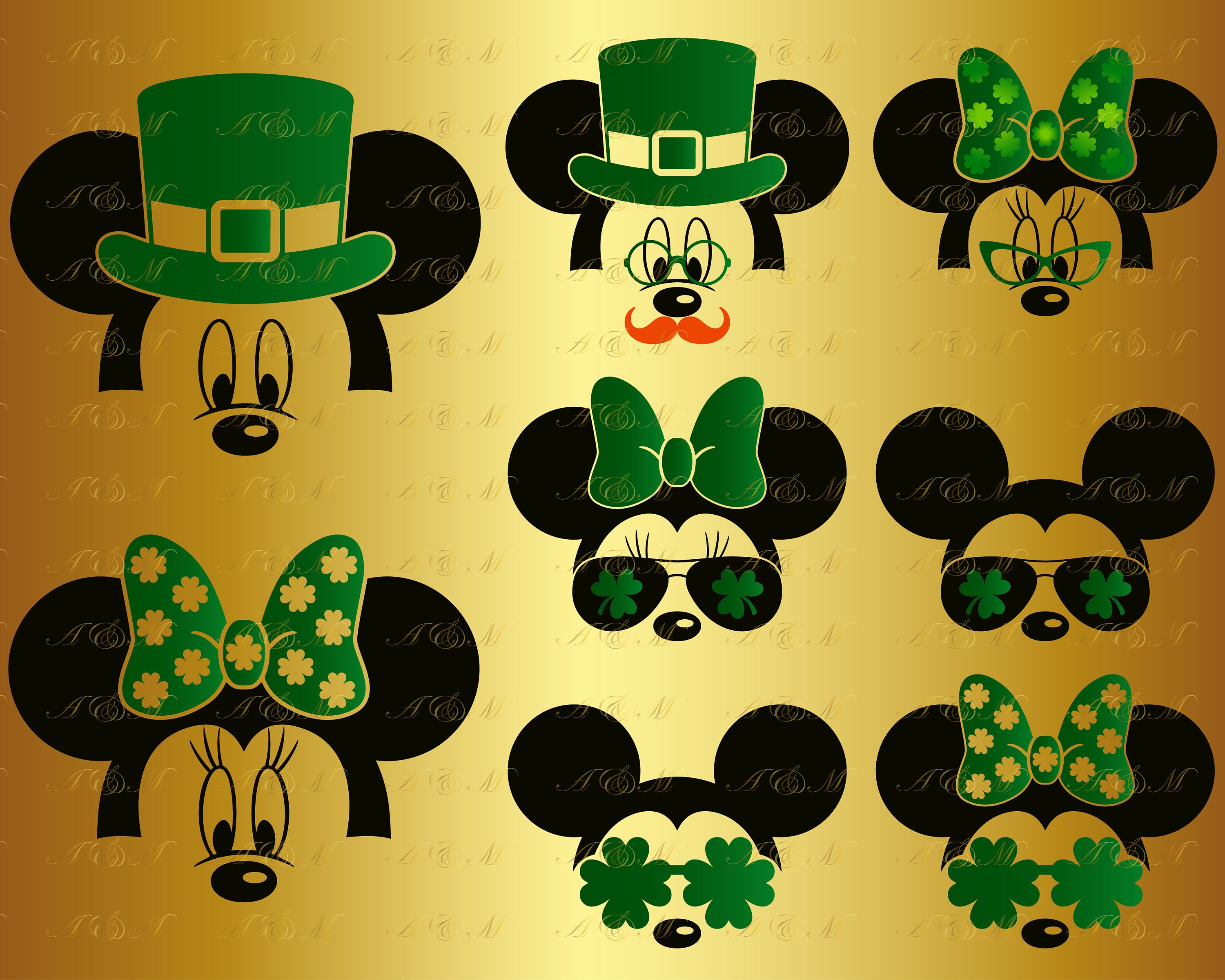 60 Off Saint Patricks Day Mickey Svg Minnie Mouse Head Face Etsy
