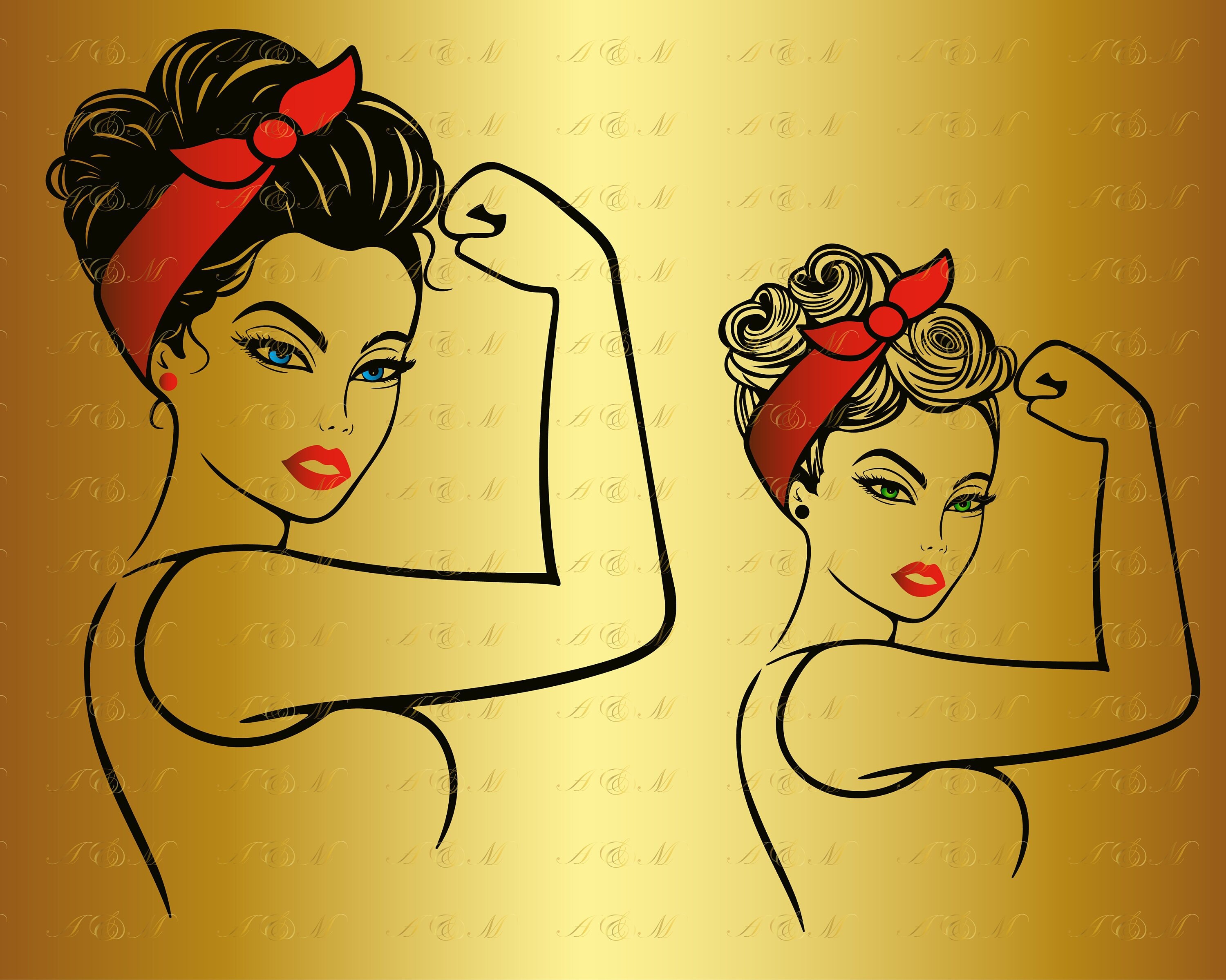 60 Off Rosie Svg Girl Power Svg Strong Woman Silhouette Png Etsy