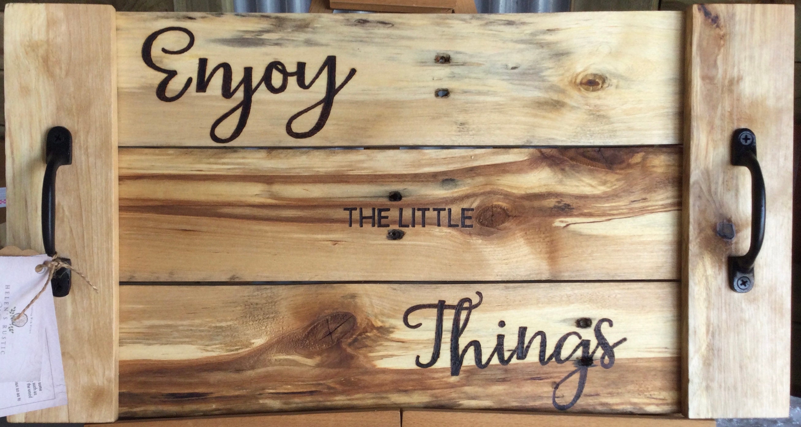 Rustic Wooden Farmhouse Trays - Etsy