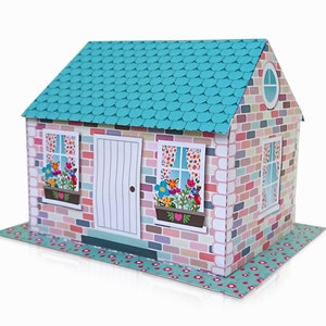 Printable Paper Dollhouse 3D Paper Toy With Interior, Paper Kid Craft ...
