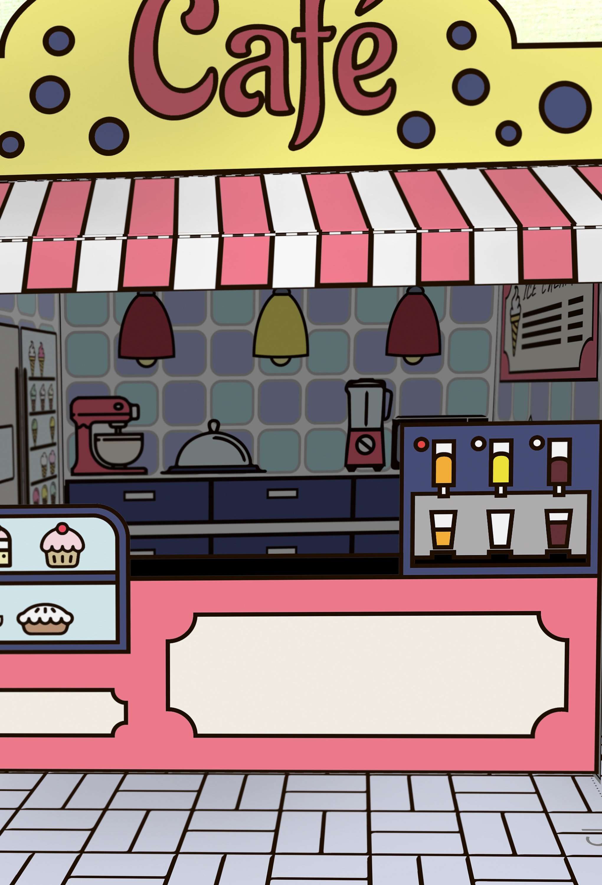 Printable Craft for Kid 3D Paper Cafe for Paper Doll Ice - Etsy Australia