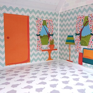 Printable Paper Dollhouse 3D Paper Toy With Interior, Paper Kid Craft ...