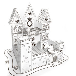 Printable Paper Toy Princess Castle Paper Craft Kit Coloring Pages ...