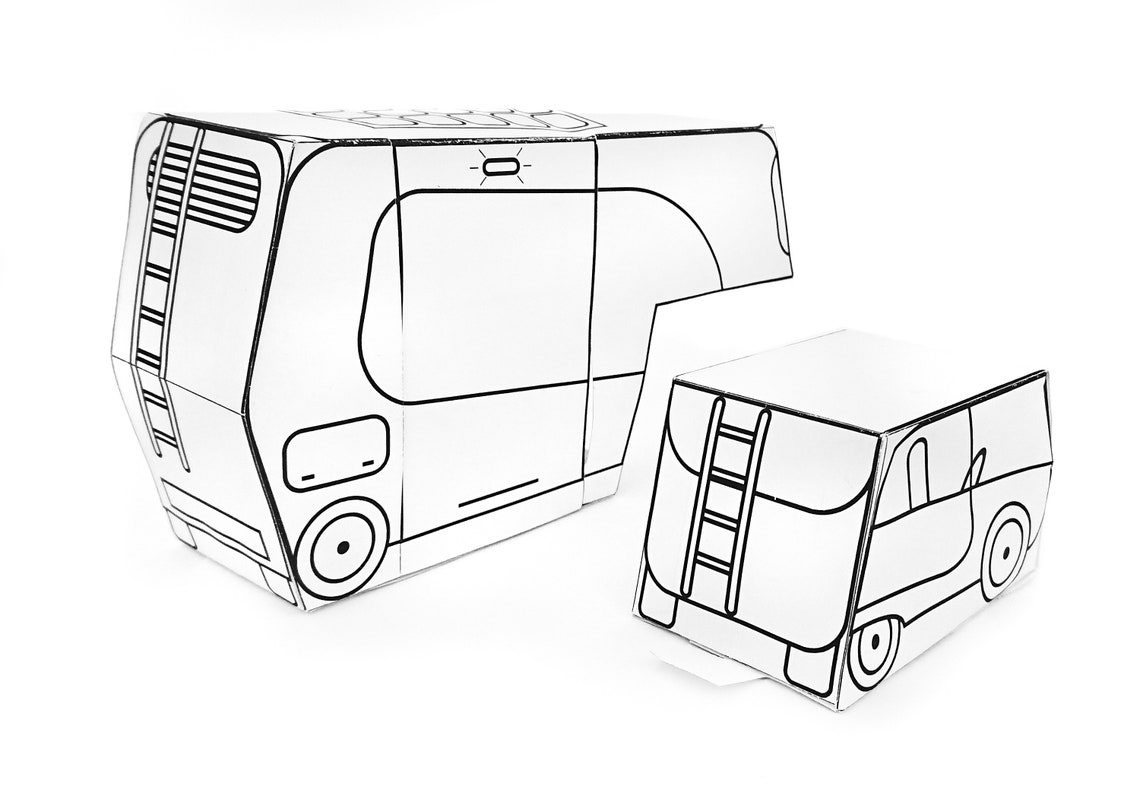 Printable Paper Toy 3d Car Model PDF Paper Craft for Kid - Etsy