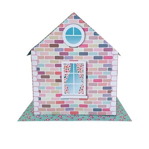Printable Paper Dollhouse 3D Paper Toy With Interior, Paper Kid Craft ...