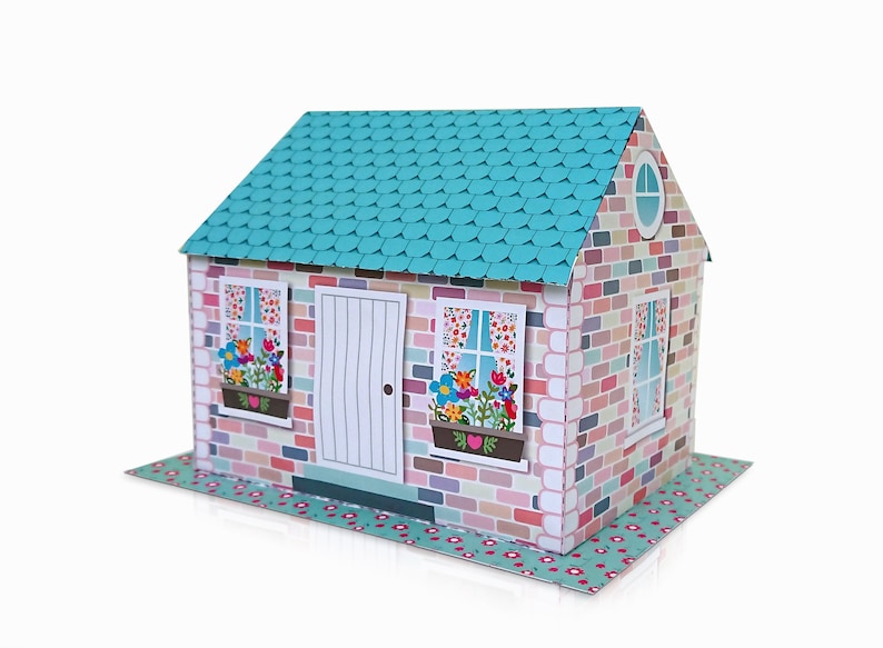 Printable Paper Dollhouse 3D Paper Toy With Interior Paper | Etsy UK
