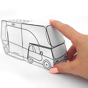 Printable Paper Toy 3d Car Model PDF Paper Craft for Kid Coloring Pages ...