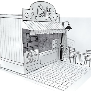 NEW Printable Kit for Paper Cafe Toy coloring Pages Paper Kid Craft Ice ...