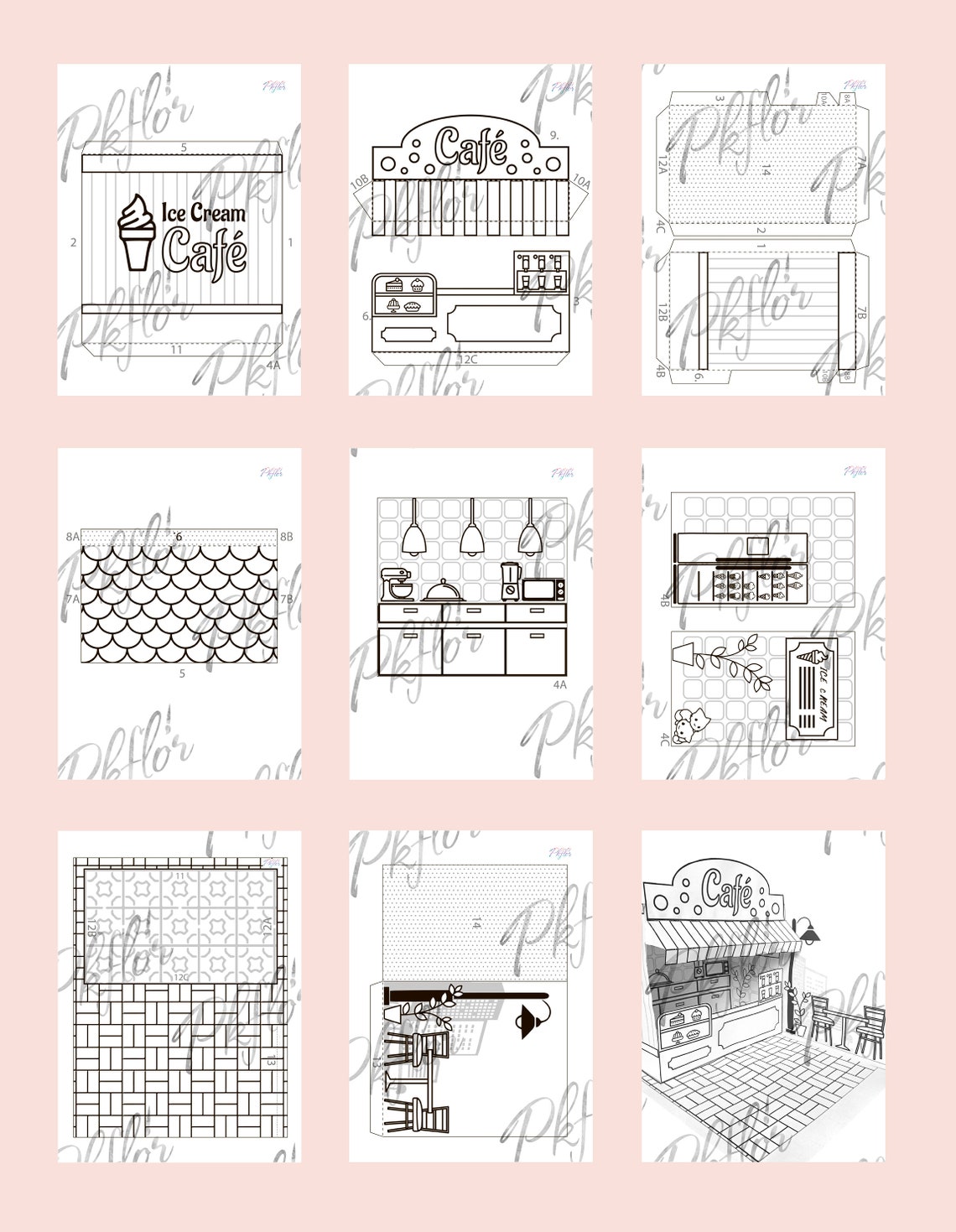 NEW Printable Kit for Paper Cafe Toy coloring Pages Paper - Etsy Australia