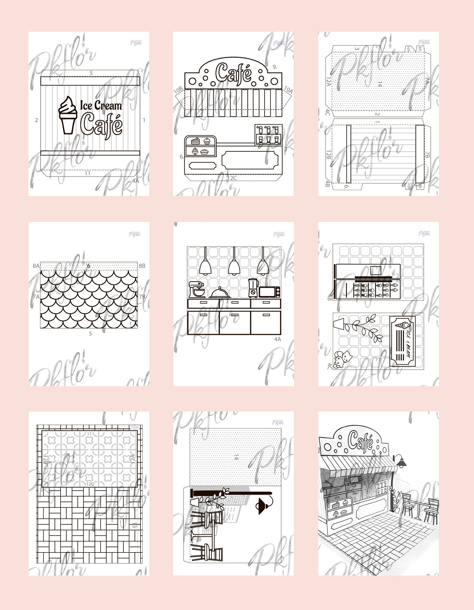 NEW Printable Kit for Paper Cafe Toy coloring Pages Paper - Etsy Australia
